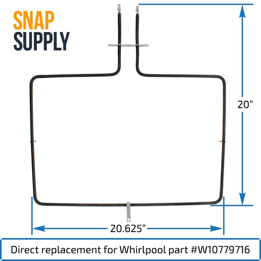 W10779716 Bake Element for Whirlpool - Snap Supply Element Bake Element ...