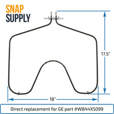 WB44X5099 Bake Element for GE - Snap Supply Element Bake Element Oven ...